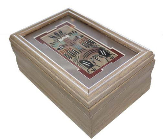Indian American Oak Box | Navajo People Design Sand Paitings Box ...